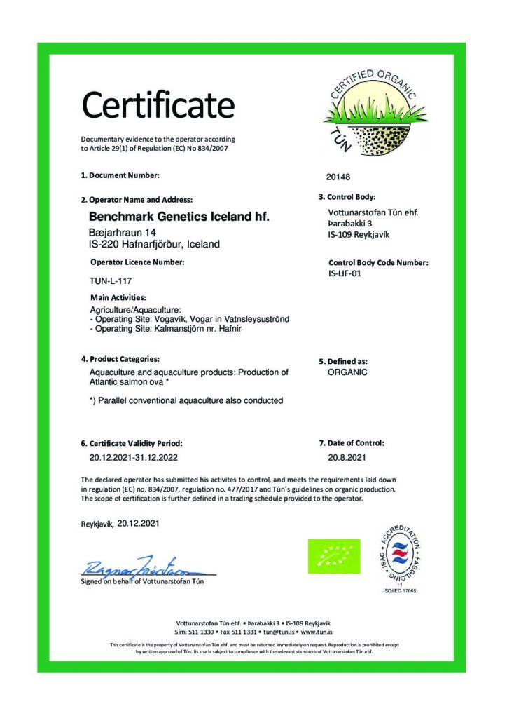 Certificates - Benchmark Genetics